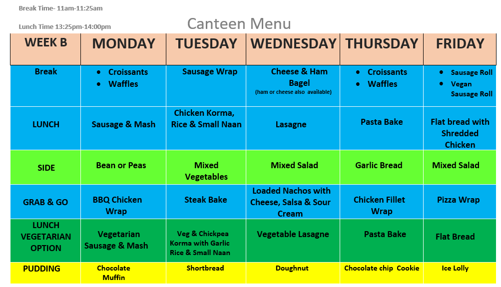 Oakmoor School - Catering/Meals